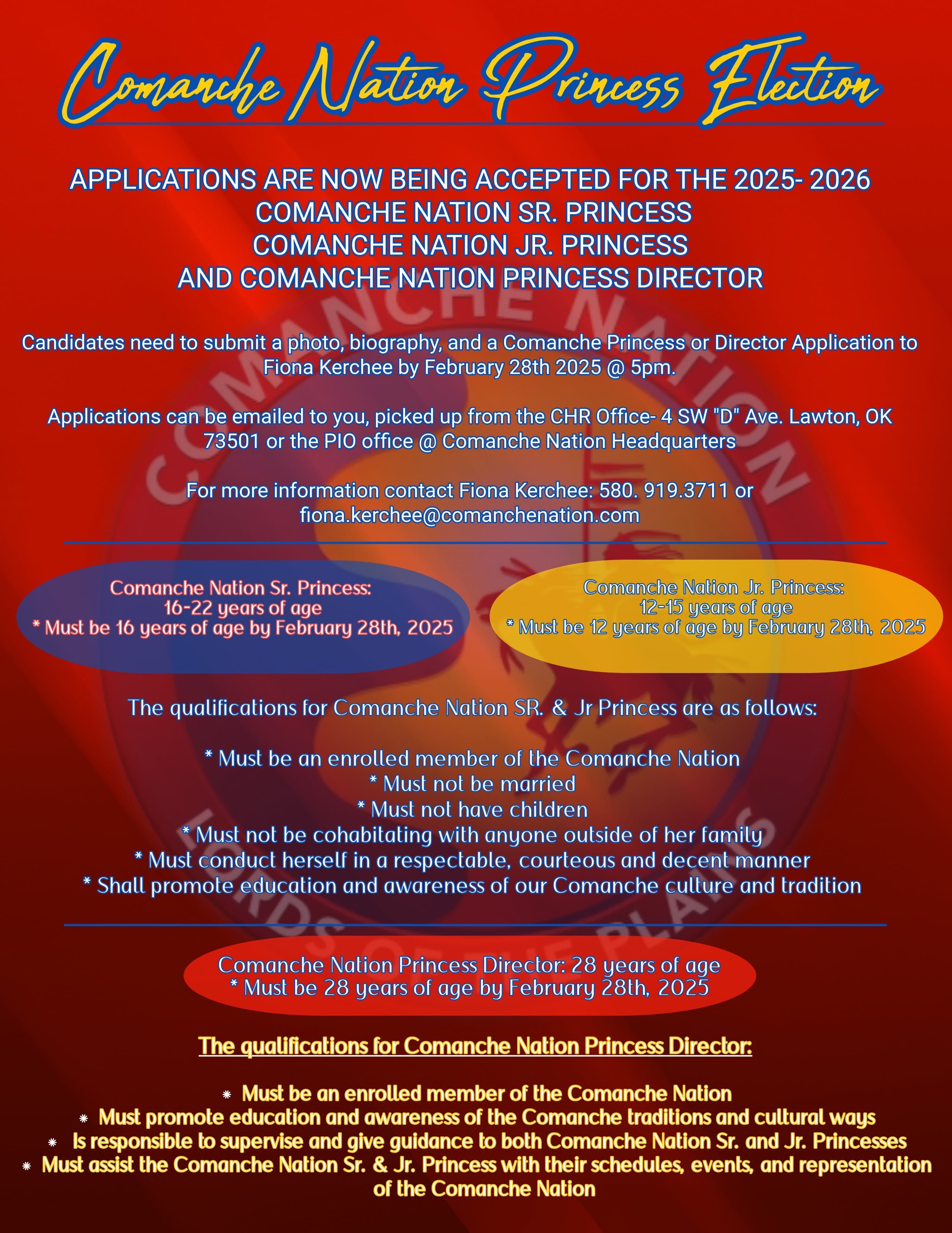 Comanche Nation Princess Election | Comanche Nation, Oklahoma