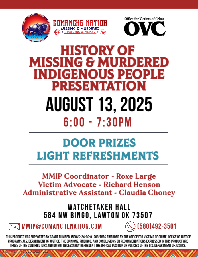 History of MMIP Presentation | Comanche Nation, Oklahoma