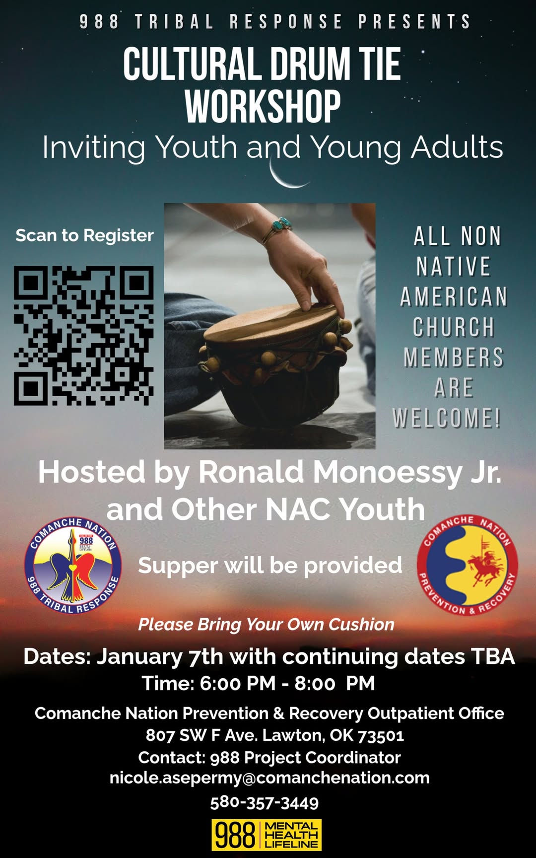 Cultural Drum Tie Workshop | Comanche Nation, Oklahoma