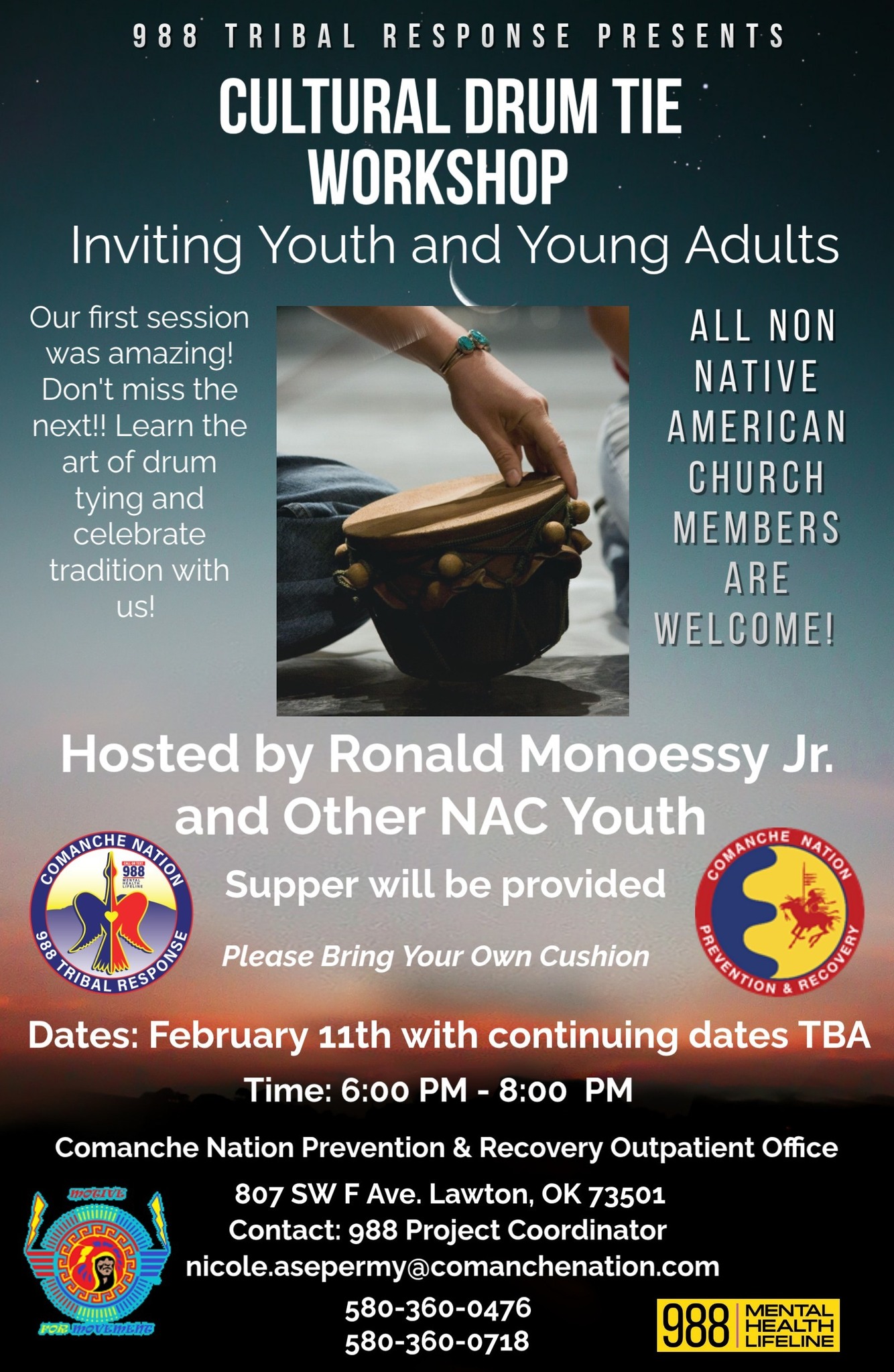 Cultural Drum Tie Workshop | Comanche Nation, Oklahoma