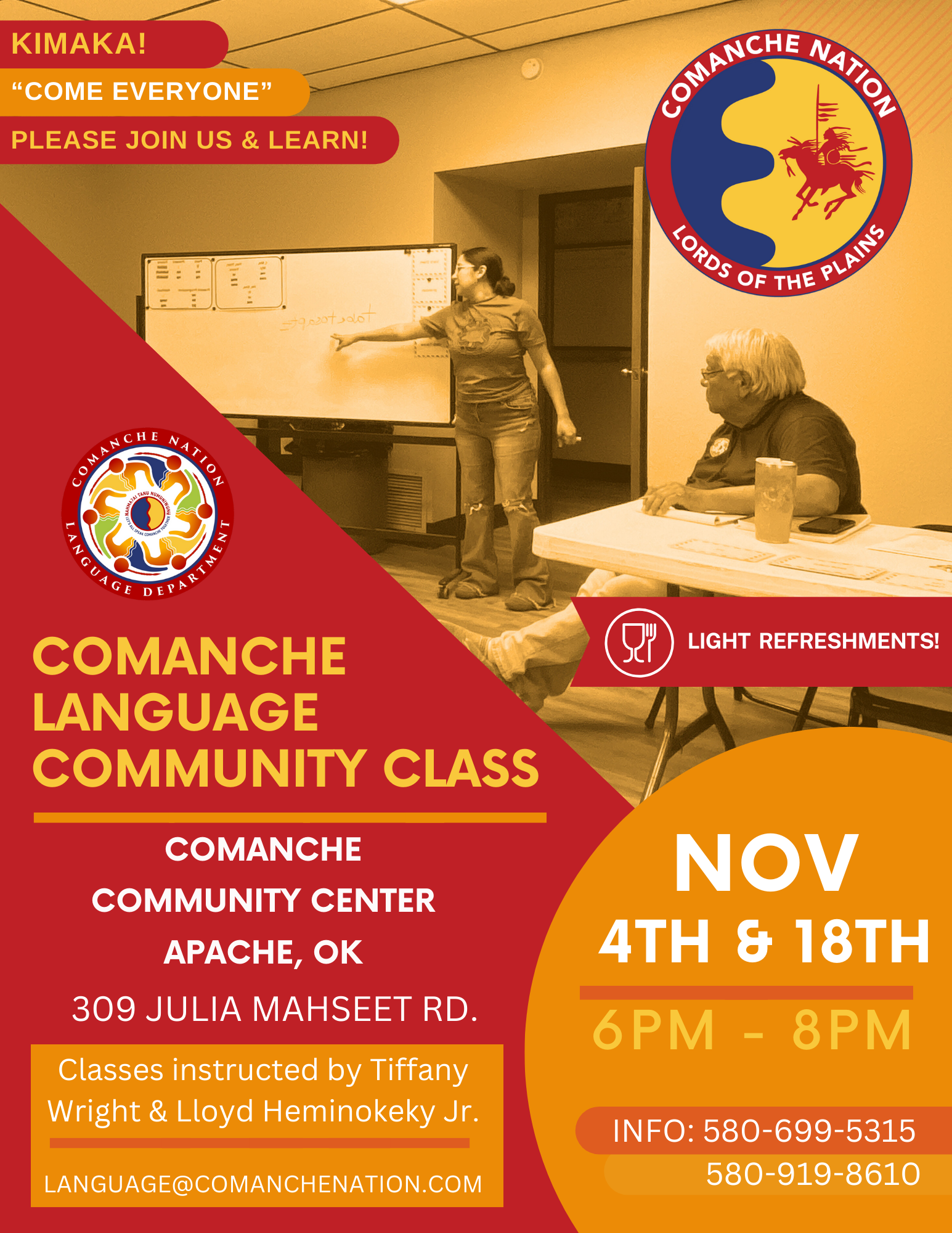 Comanche Language Community Class | Comanche Nation, Oklahoma