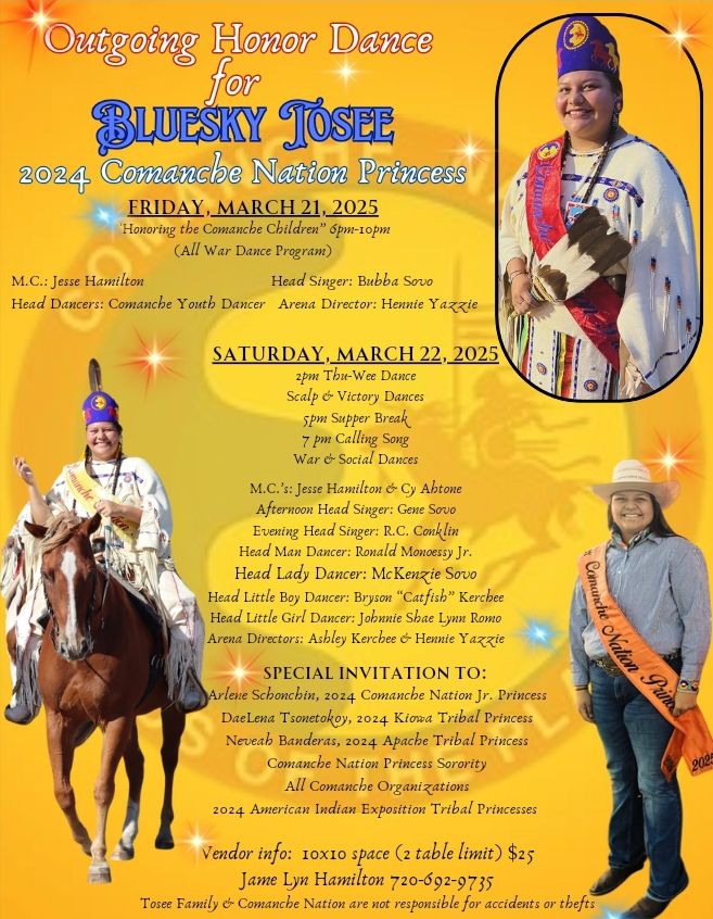 Bluesky Tosee Outgoing Honor Dance | Comanche Nation, Oklahoma