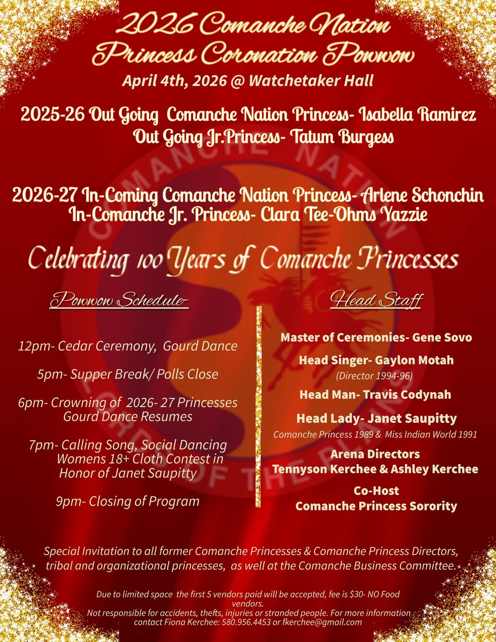 2026 Comanche Nation Princess Coronation Powwow | Comanche Nation, Oklahoma
